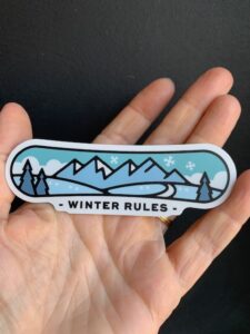 Winter Rules Sticker - Cupper's Coffee & Tea